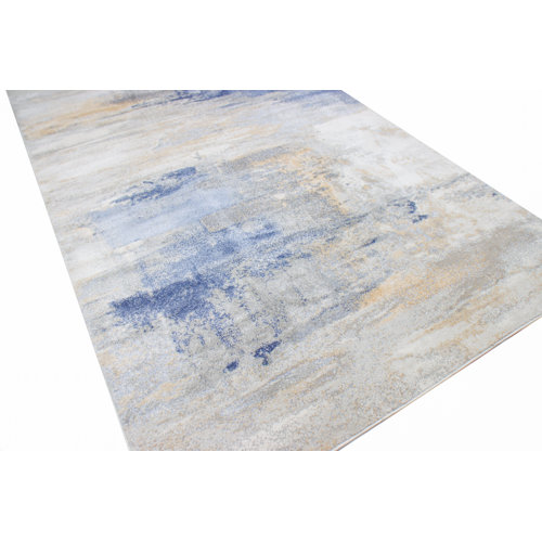 Trent Austin Design® Ibrahim Performance Blue/Ivory/White Rug & Reviews | Wayfair